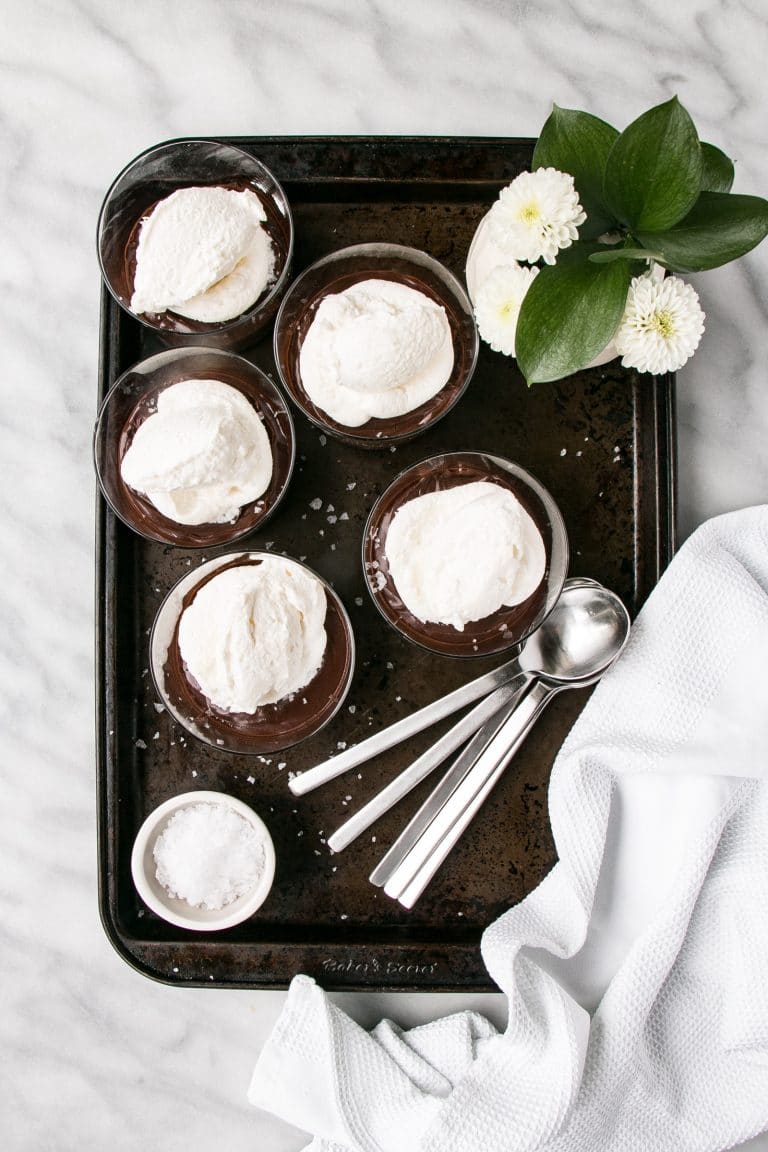 Vanilla and Earl Grey Chocolate Pudding with Sea Salt - My Kitchen Love