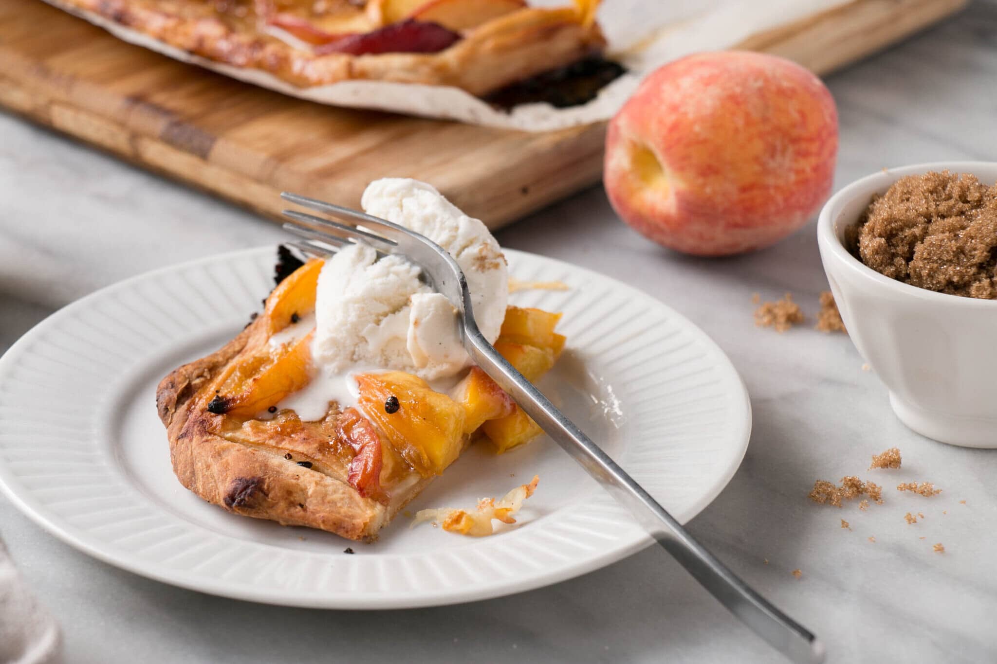 Brown Sugar Peach Puffs - My Kitchen Love