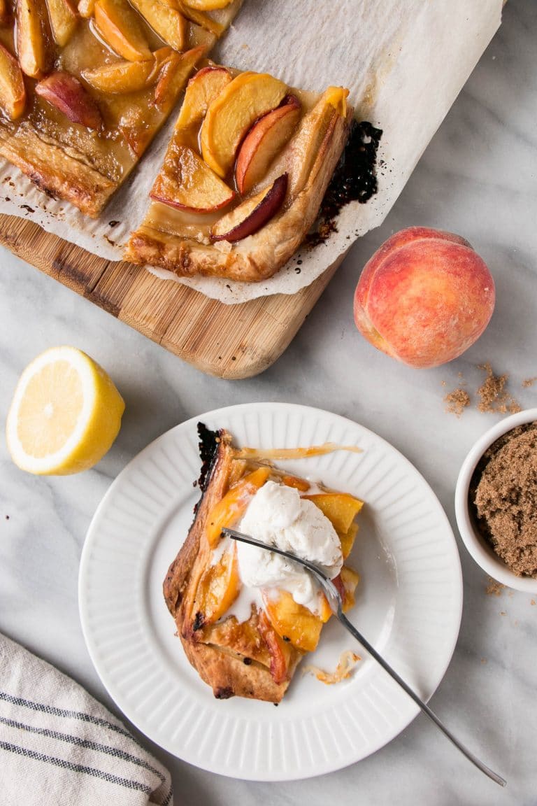 Brown Sugar Peach Puffs - My Kitchen Love