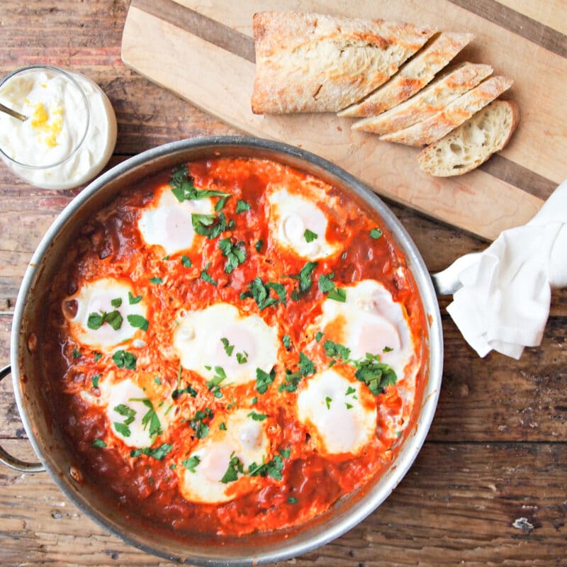 Shakshuka aka Eggs Poached in Spicy Tomato Sauce - My Kitchen Love