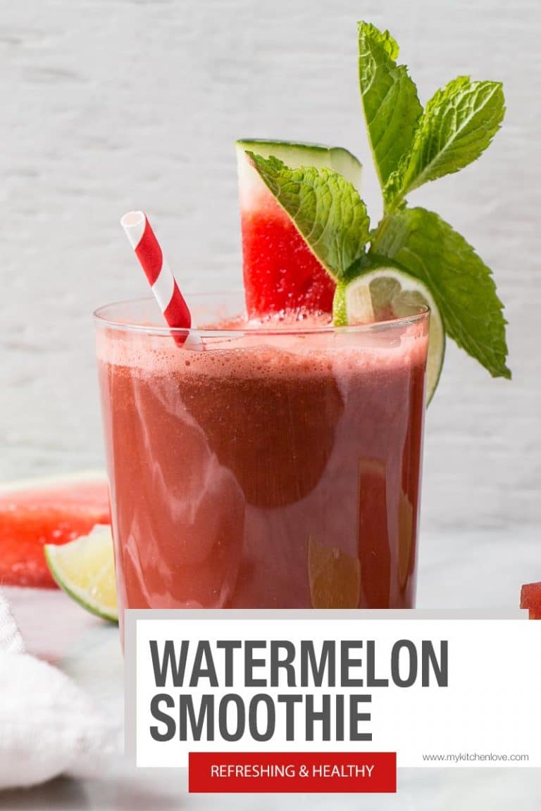 Watermelon Smoothie Recipe - My Kitchen Love