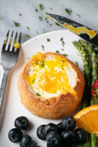 Oven Baked Eggs in Bread - My Kitchen Love