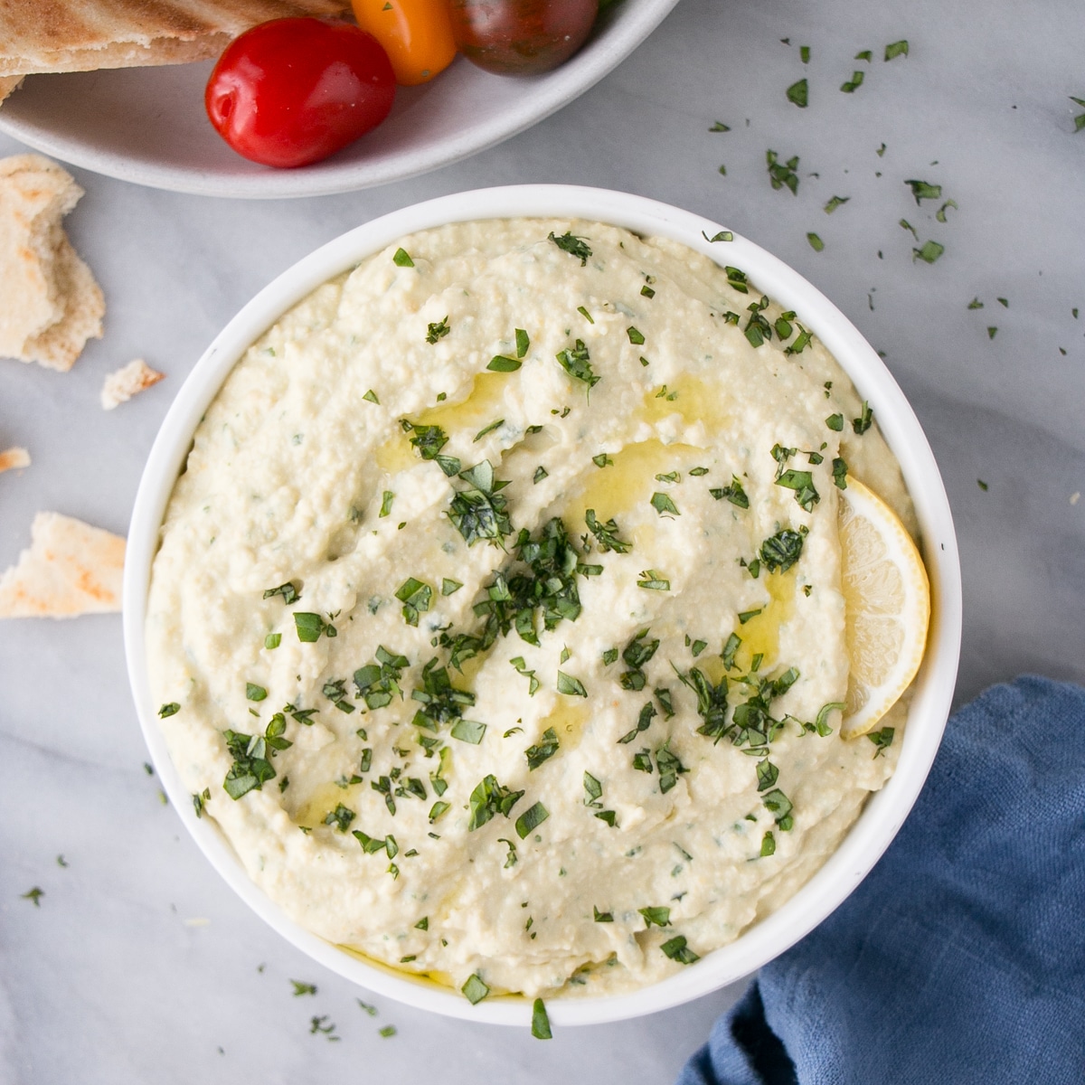 The BEST Hummus Recipe with Lemon Basil - My Kitchen Love
