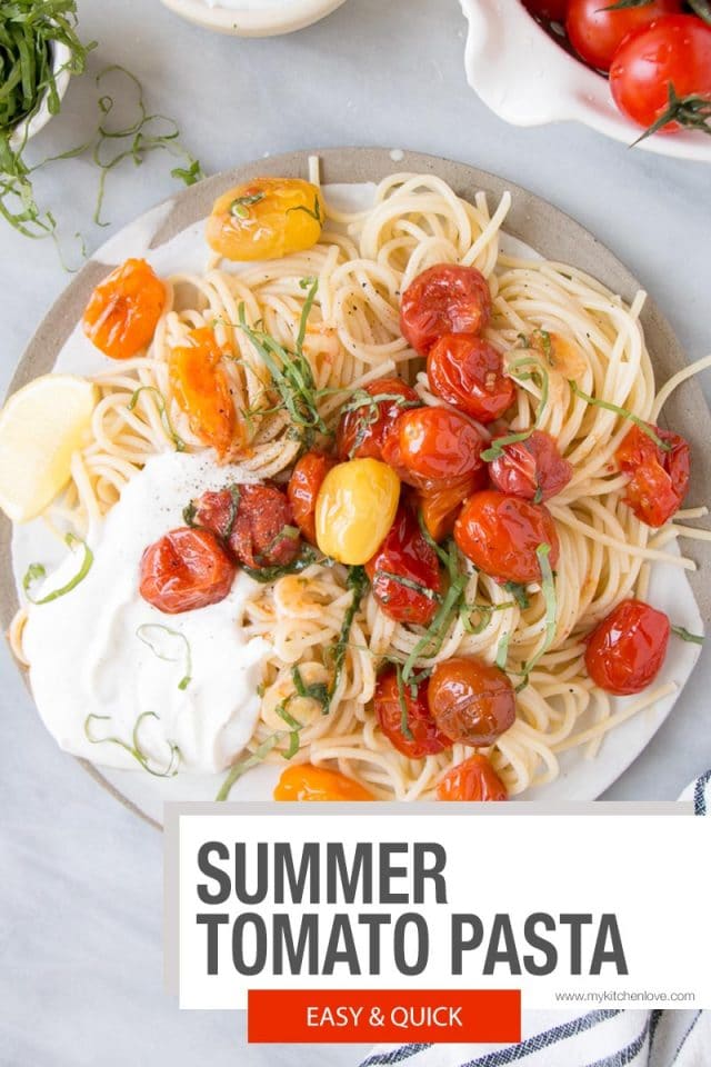 Summer Tomato Basil Pasta Recipe - My Kitchen Love