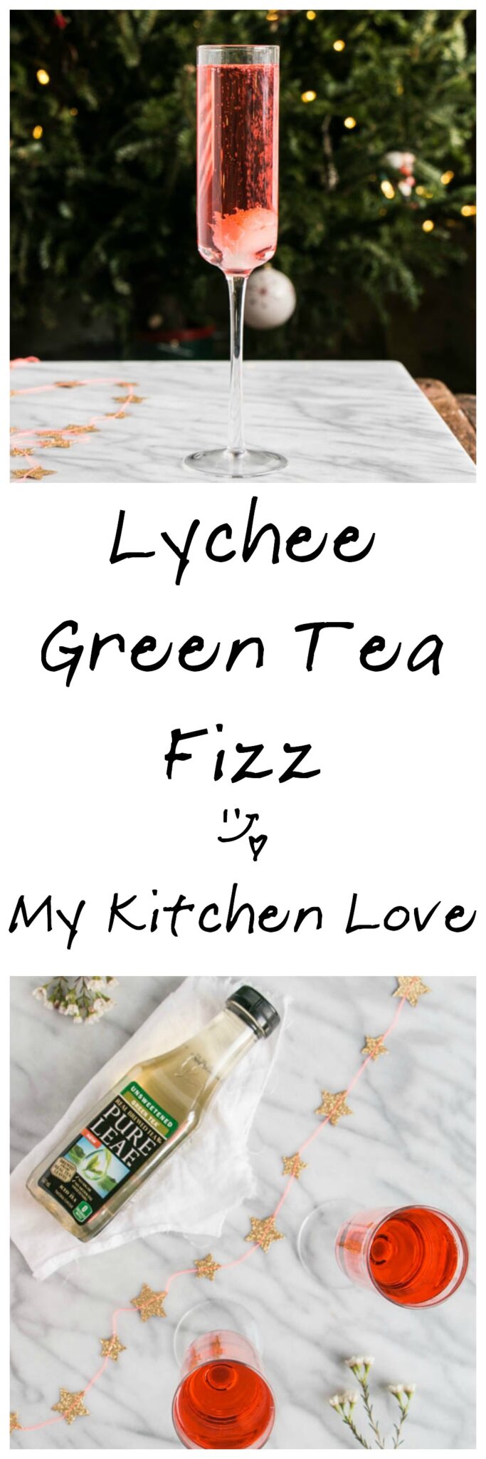 Lychee Green Tea Fizz - My Kitchen Love