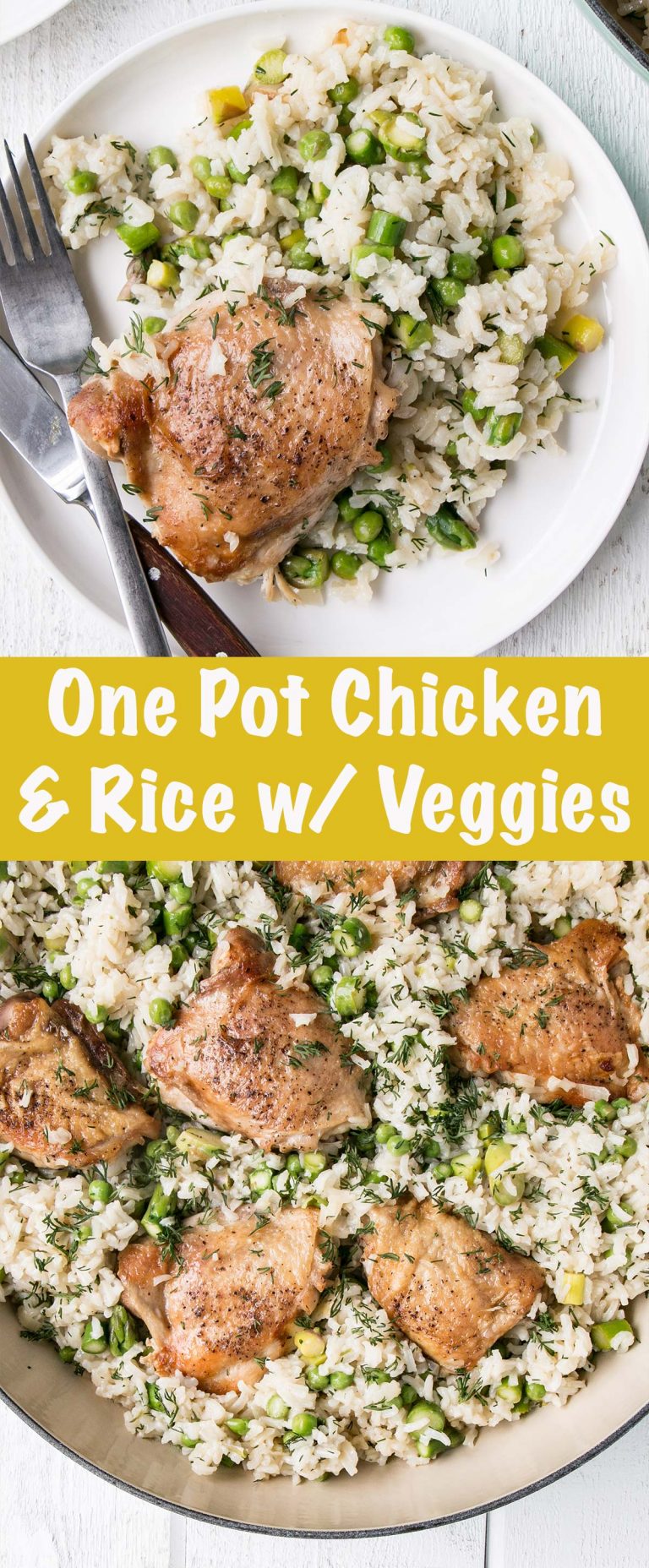 One Pot Chicken and Rice with Vegetables and Dill - My Kitchen Love