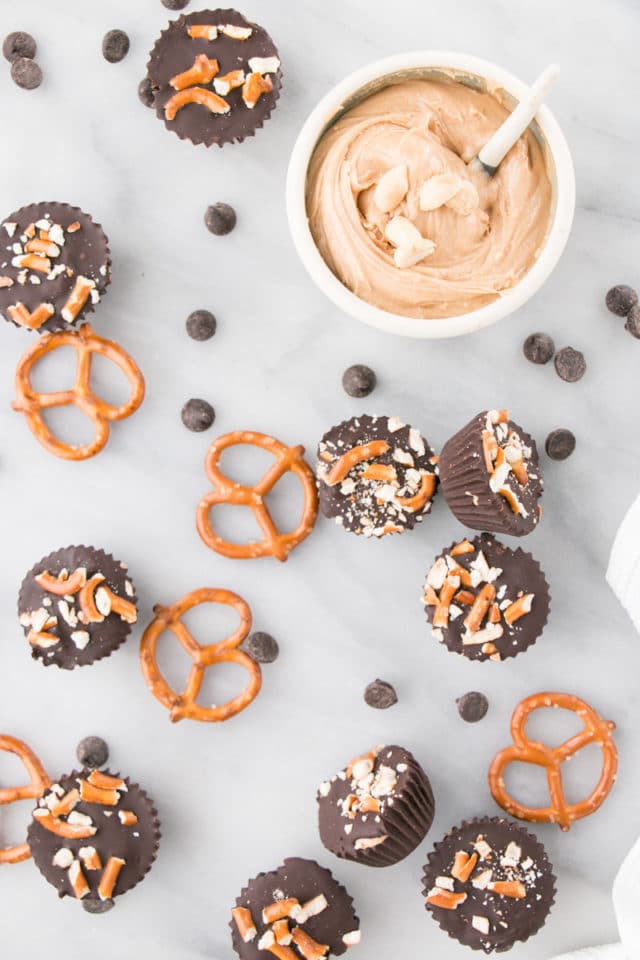 Peanut Butter Pretzel Cups - My Kitchen Love