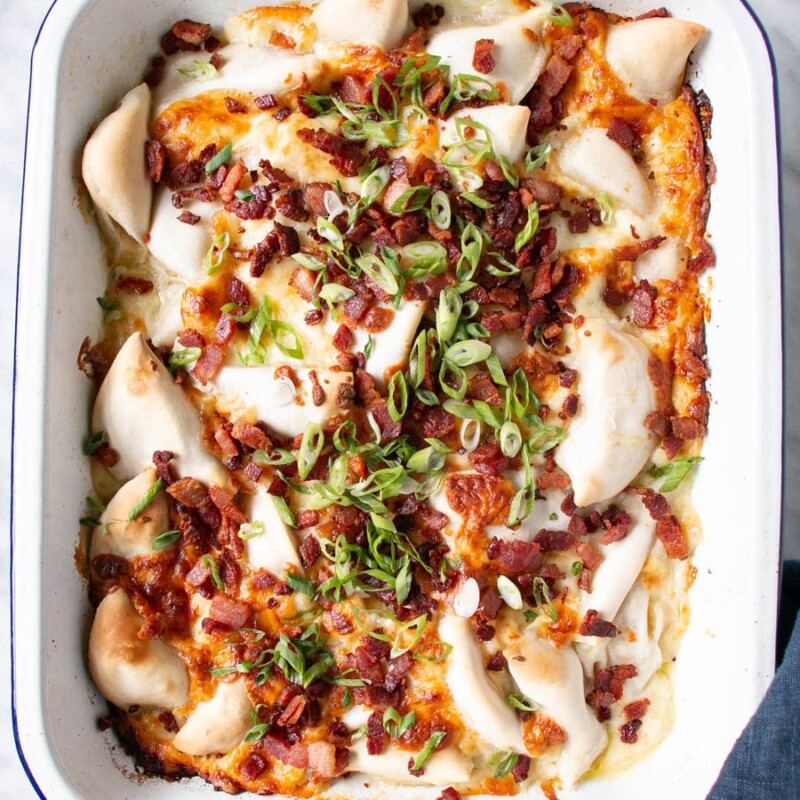 Cheesy Pierogi Casserole Recipe - My Kitchen Love